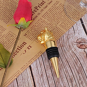 Hemoton Vintage Metal Wine Bottle Champagne Stopper Zodiac Signs Tiger Head Shaped Wine Caps Sealers Preservers Saver Wine Bottle Seal Plug for Wedding Bar Party