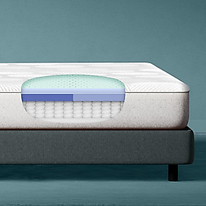 Casper Sleep Snow Mattress, California King Memory Foam Mattress w/ HeatDelete Cooling Bands - 100-Night Trial - CertiPUR-US® Mattress, Light Grey