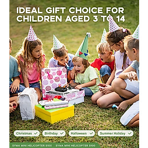 SYMA S100 Mini RC Helicopter with Gyro Stabilizer, Altitude Hold, 3.5 Channel, 5-7 Min Flight Time