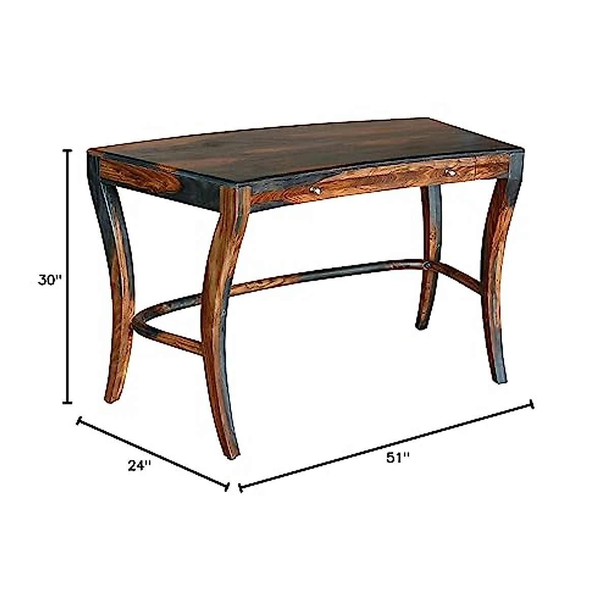 Coast to Coast Imports LLC Sheesham Highlight Wash One Drawer Writing Desk