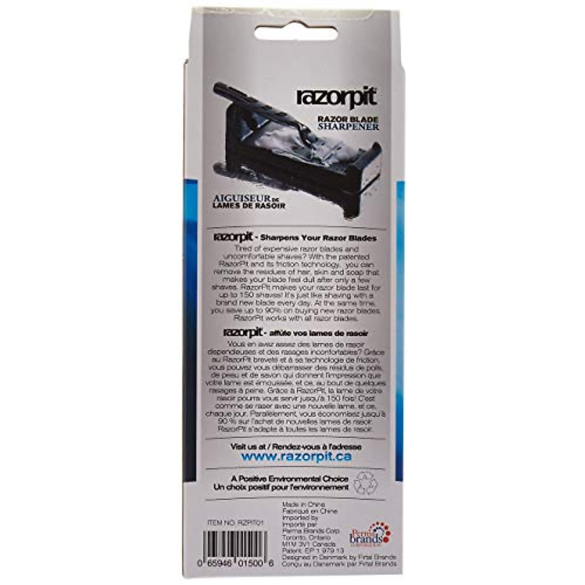 RazorPit Men's Razor Blade Sharpener, Black