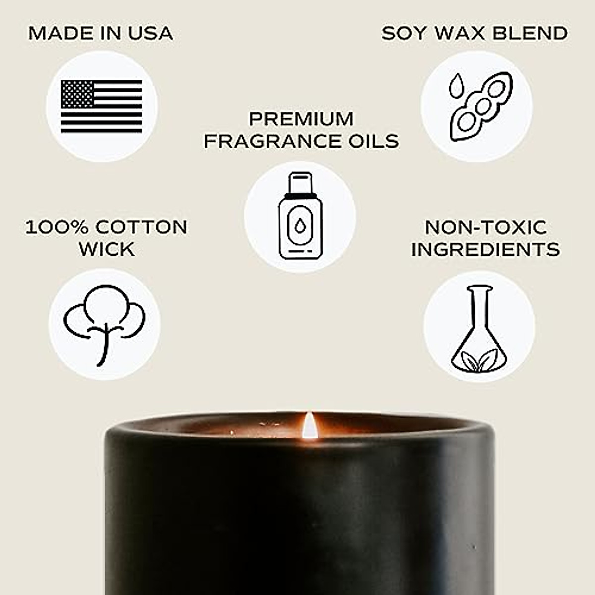 Sweet Water Decor Christmas Soy Candle | Apple Cider, Cinnamon, Fresh Cut Christmas Tree, and Cookies Scented Candles for Home | 12oz Black Stoneware Jar, 60+ Hour Burn Time, Made in the USA