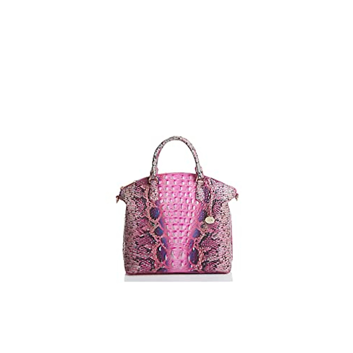 BRAHMIN Pink Cobra Ombre Melbourne Large Duxbury Satchel