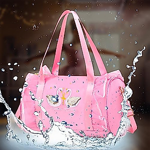 Dorlubel Cute Ballet Dance Bag Tutu Dress Bag with Key Chain for Girls (Pink of Swan)