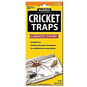 Harris Natural Cricket Glue Traps with Irresistible Lure (2-Pack)