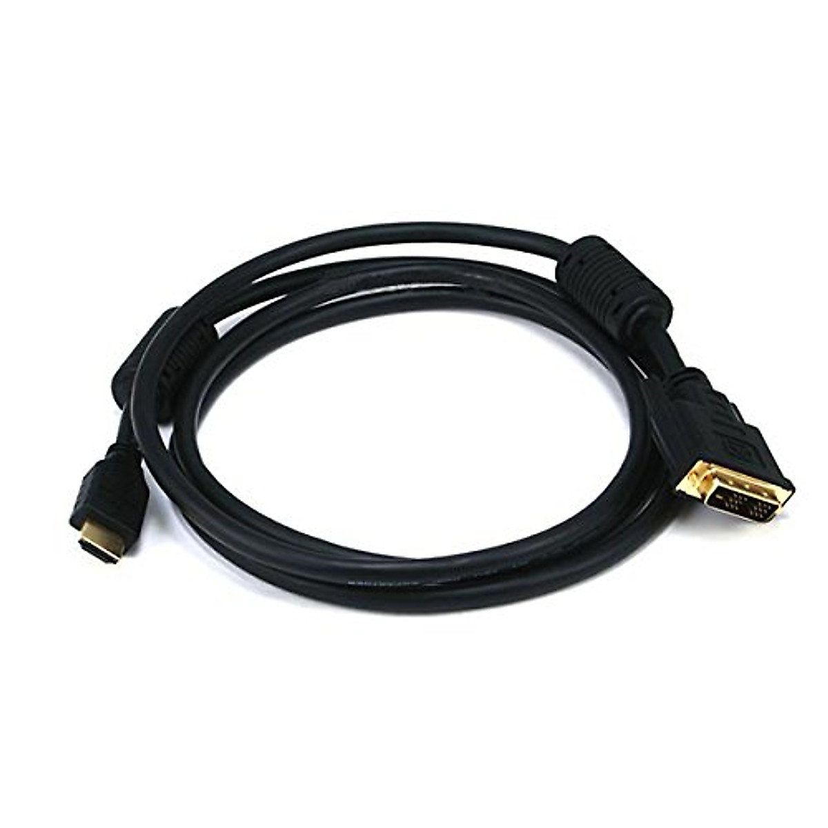 Monoprice 6ft 28AWG High Speed HDMI to DVI Adapter Cable w / Ferrite Cores - Black