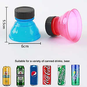 6 PCS Plastic Soda Can Cap, Reusable Soda Can Drink Lids for Beer Carbonated Drinks and Other Canned Beverages