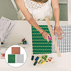 BESTOYARD Cotton Sheets Rose Bed Sheets 3pcs Cotton Fabric Bundles Squares Rose Pattern Quilting Sewing Patchwork Cloths Sheets for Sewing Patchwork Quilting Bags Bedding Checkered Sheets Bed Blanket