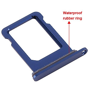 Perzework SIM Card Tray Holder Slot Replacement for iPhone 12 Mini with Waterproof Rubber Ring and Eject Pin (Blue)