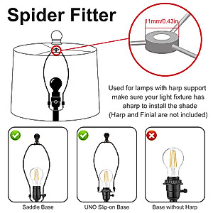 Lamp Shades Set of 2, 11"x 13"x 10" Large Beige Lampshades, Drum Lampshade for Table Lamps Floor Lamp, Natural Linen Fabric Replacement Lamp Shade, Hand Crafted Medium Lampshade, Easy Assembly