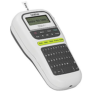 Brother P-Touch, PTH110, Easy Portable Label Maker, Lightweight, Qwerty Keyboard, One-Touch Keys, White