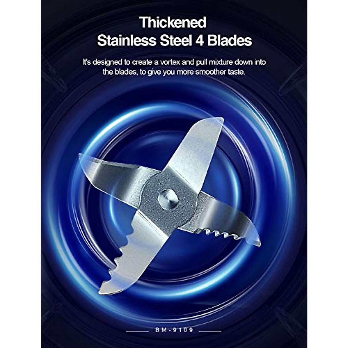 Professional Countertop Blender for High-Speed Shakes, Smoothies, Juicing & More - Crush Ice, Frozen Fruit, and More with 4 Stainless Steel Blades & 60oz Jar - Easy to Clean, Perfect for Kitchen Use (Black)