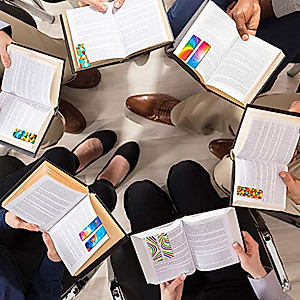 36 Pieces Optical Magnetic Bookmarks Laminated Magnet Book Markers Colorful Magnetic Page Clips Bookmarks for School Office Teacher Student Classroom Stationery Supply, 18 Designs