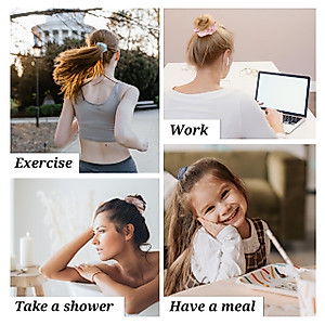 Silk Hair Scrunchies, 24 Pcs Silk Hair Ties, Soft Silk Scrunchies for Hair Elastics Ponytail Holders, Satin Scrunchies for Women Curly Thick Thin Hair