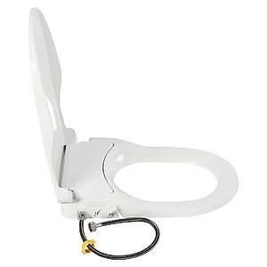 Non-Electric Bidet Toilet Seat, Fits Elongated Toilets, White, Dual Nozzle System - Bidet with Easy Installation