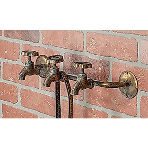 Vintage Rustic Faucet Coat Rack, Wall Mounted Water Spigot Hooks, Towel Hanger