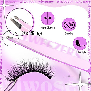 wiwoseo False Eyelashes Colorful Russian Strip Lashes Colored Faux Mink Lashes Natural Wispy Fluffy 18MM 3D Effect Color Fake Eyelashes for Festival 10 Pairs Pack