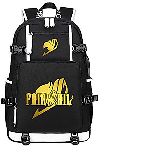 GO2COSY Anime Fairy Tail Backpack Natsu Dragneel Bookbag Daypack Satchel Student Bag School Bag