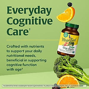 MegaFood Men's 55+ One Daily - Multivitamin for Men with Vitamin B12, Vitamin C, Vitamin D & Zinc - Optimal Aging & Immune Support Supplement - Vegetarian - Made without 9 Food Allergens - 120 Tabs