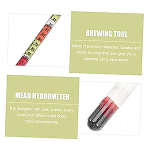 FUNOMOCYA 2 Sets American Attenuation Meter Measuring Cylinder Distilling Moonshine Alcoholmeter Brewing Hydrometer Beer Hydrometer Triple Scale Hydrometer Tester Mead Hydrometer Glass