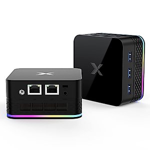 Mini PC with 11th Gen 4 Core Intel Celeron N5105 (up to 2.90GHz), 8GB DDR4 256GB SSD Micro Desktop Computer, 2.4G/5G Dual WiFi Bluetooth4.2 Dual Ethernet Ports