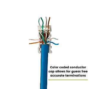 trueCABLE Cat6A Toolless Field Termination Plug, Unshielded (UTP), PoE++ (4PPoE), TAA Compliant, ANSI/TIA & ISO/IEC Certified, CE Listed, Modular RJ45 Male Connector, 12 Pack