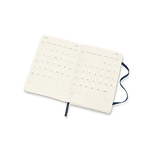 Moleskine Classic 12 Month 2022 Weekly Horizontal Planner, Soft Cover, Pocket (3.5" x 5.5"), Sapphire Blue