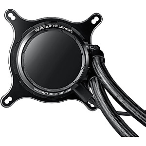 Asus ROG RYUO 240 RGB AIO Liquid CPU Cooler 240mm Radiator Dual 120mm 4-Pin PWM Fan with OLED Panel & Fan Control 1.77"