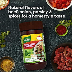 Knorr Granulated Bouillon, Beef Flavor, 7.9 oz (Pack of 2) with By The Cup Swivel Spoon