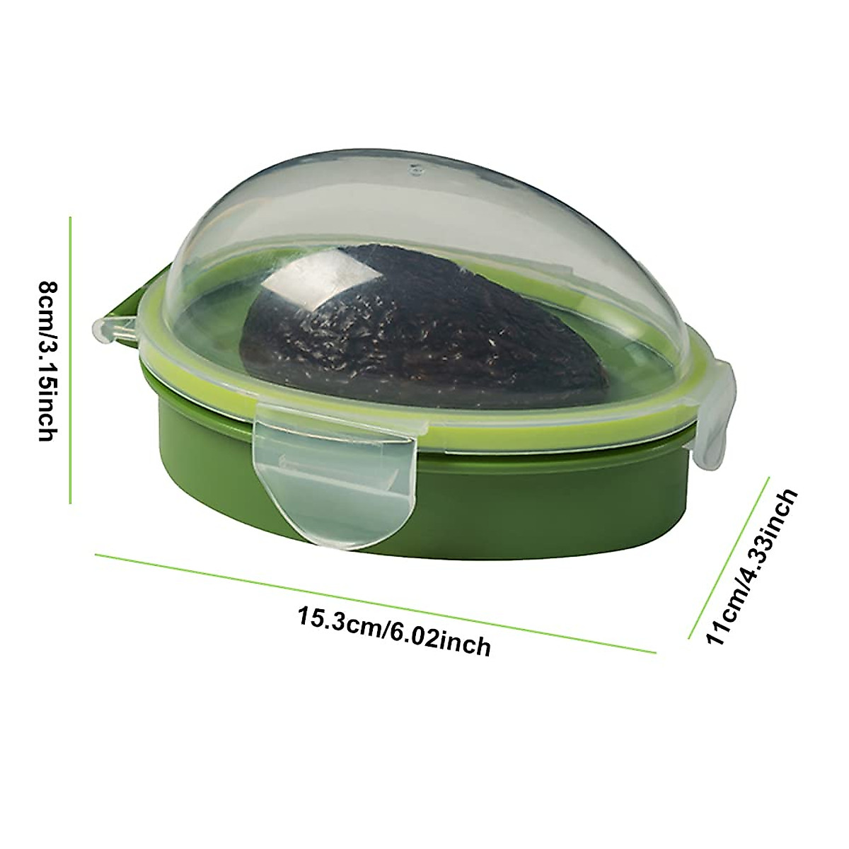 QIANLUO Avocado Saver Avocado Keeper Reusable Avocado Storage Container Individual Avocado Saver Holder Avocado Storage Box for Fridge to Keep Avocado Fresh, green