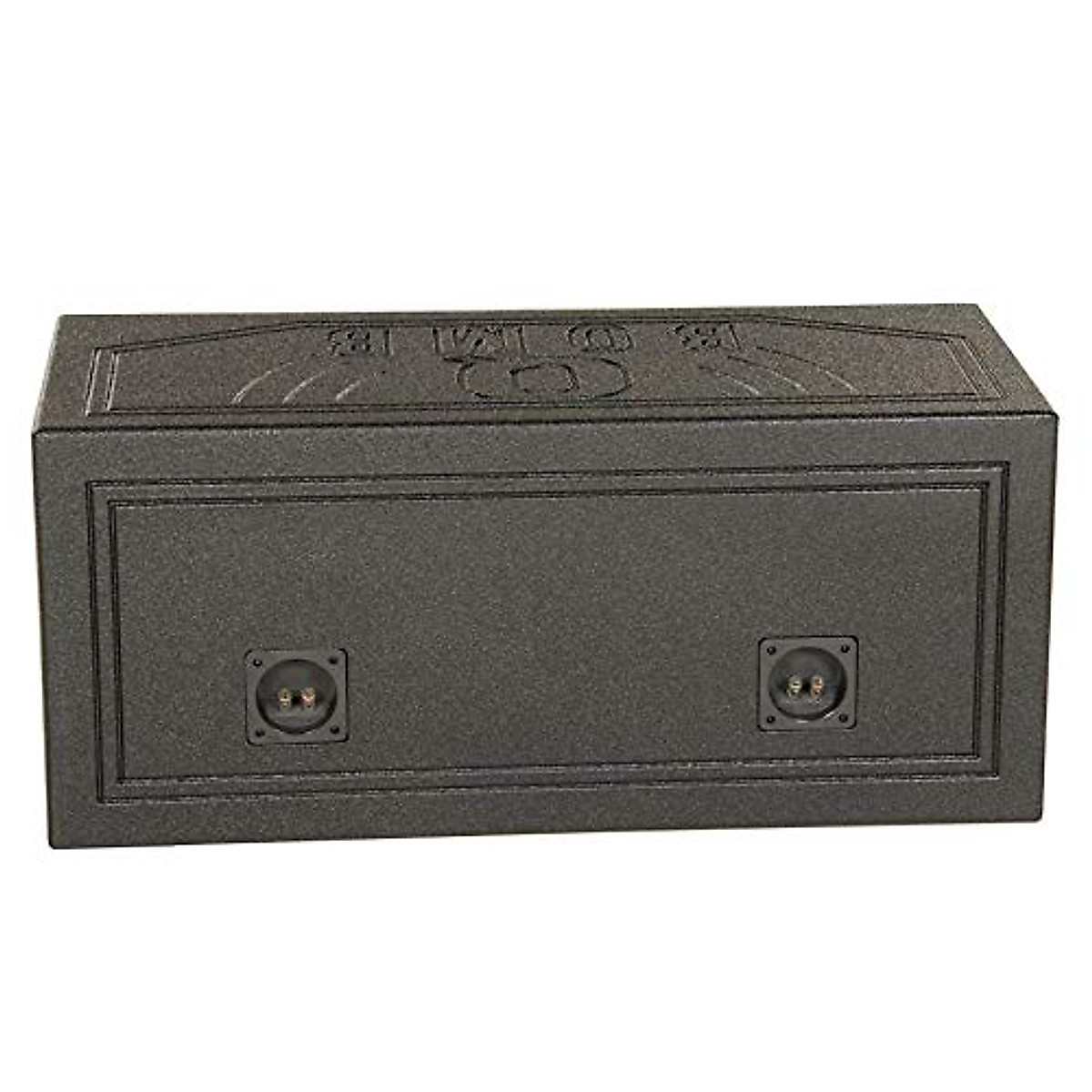 Q Power QBOMB15V Dual 15-Inch Vented Speaker Box from High Grade MDF Wood with Durable Bed Liner Spray