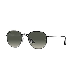 Ray-Ban RB3548 Hexagonal Sunglasses, Black/Grey Gradient, 51 mm