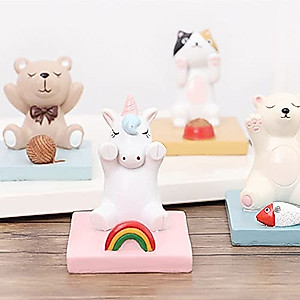 IBWell Cute Animal Unicorn Cell Phone Stand for Desk Smartphone Mobile Phone Holder Compatible for All Smartphone Holder, Tablet Office Decor