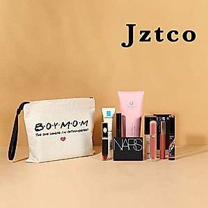 Jztco Boy Mom, Baby Shower Gifts for Mom First Time, Christmas Birthday Unique Thanksgiving Funny Mothers Day, New Mom to Be - Boy Mom The One Where I'm Outnumbered – Boy Mom Makeup Bag