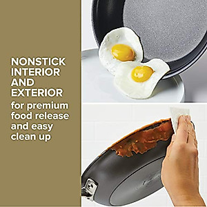Anolon Advanced Hard Anodized Nonstick Saute Square Fry Pan with Helper Handle, 4 Quart, Graphite Gray,83862