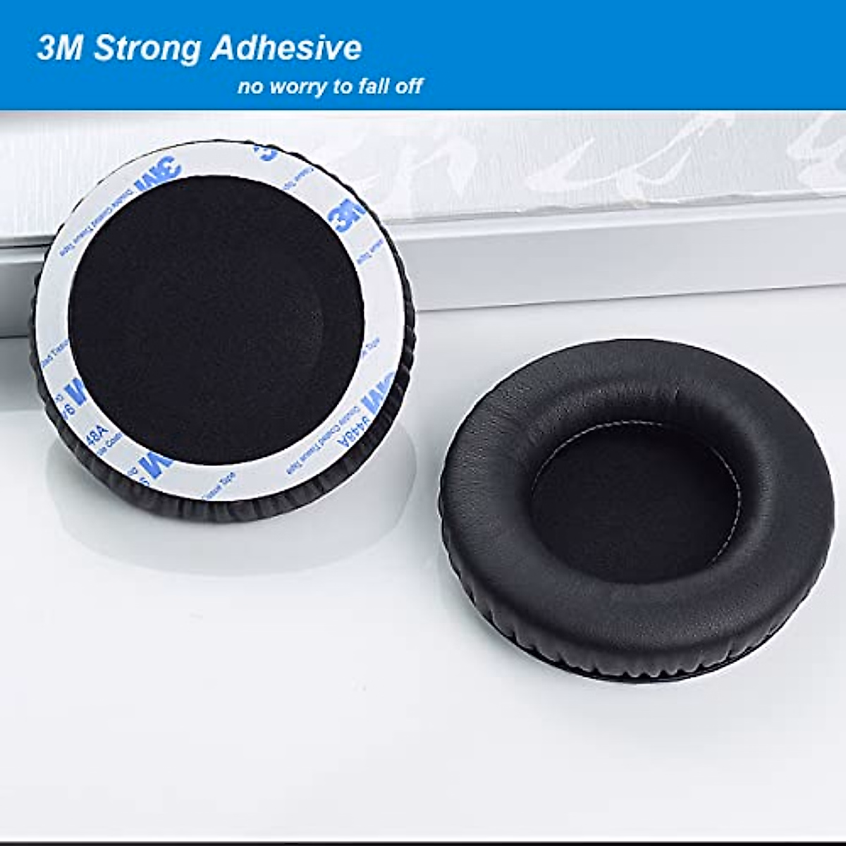 Replacement Earpads Ear Cushions Ear Cups Earmuffs Compatible with SteelSeries Siberia V1, Siberia V2, Siberia V3 Prism Gaming Headphones Memory Foam Ear Pads, with Plastic Rod, Storage Strap