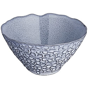 Aito Seisakusho 267822 Lien Salad & Fruit Bowl, Dish, Diameter Approx. 7.1 x Depth 6.7 inches (18 x 17 cm), L, Gray, Mino Ware Made in Japan