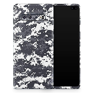 DesignSkinz White and Gray Digital Camouflage Protective Vinyl Decal Wrap Skin Cover Compatible with The Samsung Galaxy S20 (Screen Trim & Back Glass Skin)
