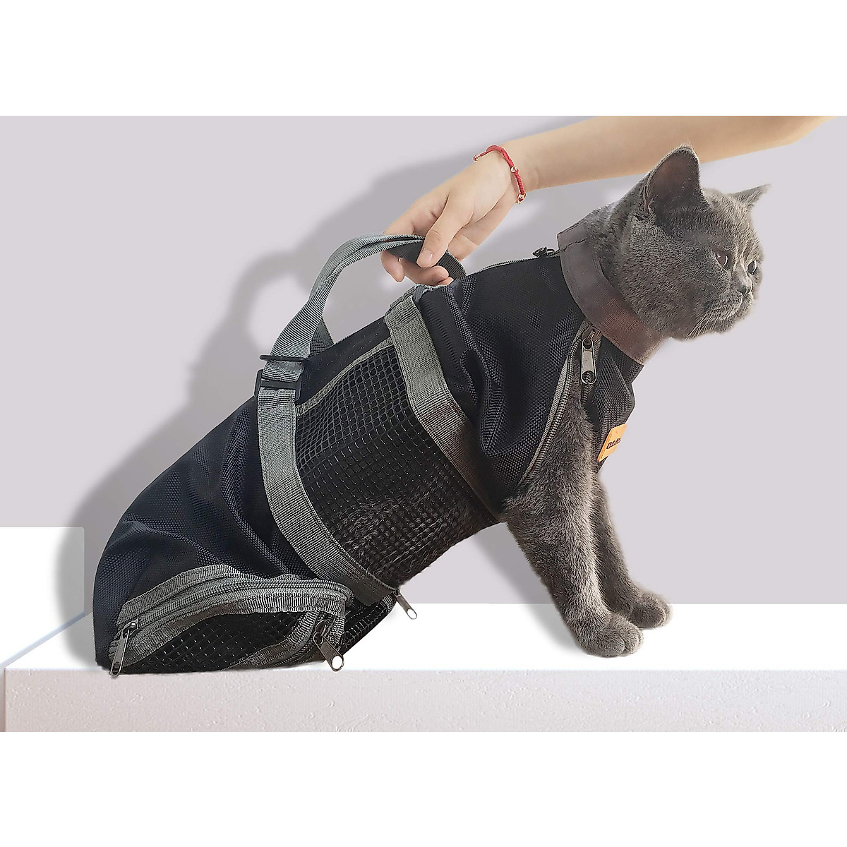 Cinf Cat Nail Clipping Cleaning Grooming Restraint Bag No Scratching Biting for Bathing Nail Trimming Injecting Examining