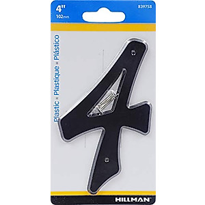 Hillman 839758 Black House Number Nail Plastic, 4-Inch