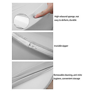 TRENDBOX Foam Ball Pit, 36" x 12" Indoor Soft Round Ball Pool Playpen (No Balls) Ideal Gift Toy for Kids and Toddler Children - Light Gray