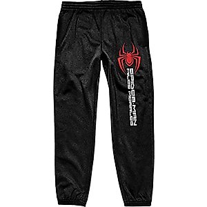 Bioworld Marvel Miles Morales Game Men's Black Drawstring Sweatpants-XL