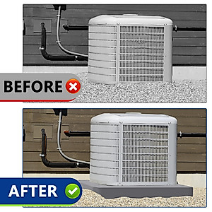 Wincomfort Condenser Pad for Air Conditioner Heat Pump, 24'' x 24'' x 3'' AC Base Stand Plastic Outdoor Condenser Equipment Anti-Vibration Pads