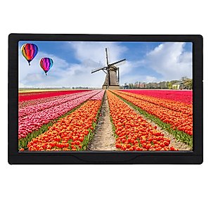Naroote 10.1 Inch Monitor, Multiinterface HD Display Telecontroller Adjustable Bracket Home Dual (US Plug)