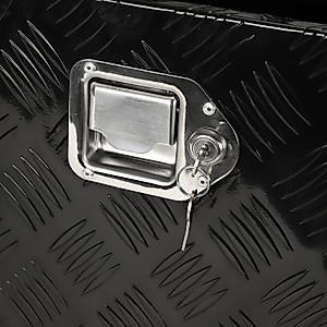 Minseter 49 Inch Aluminum 5 Bar Pickup Truck Trailer Tongue Storage Tool Box Organizer, Waterproof Truck Bed Toolbox with Lock & Keys, Black