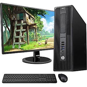 HP Z240 SFF Computer Desktop PC, Intel Core i5 6500 3.2GHz Processor, 8GB DDR4 Ram, 256GB NVMe SSD, WiFi | Bluetooth, Wireless Keyboard & Mouse, New 19" FHD Monitor, Win 10 Pro (Renewed)