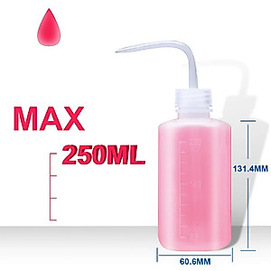 Young4us Wash bottle, 3 Pack LDPE Squeeze Bottles, Safe Plastic Low Density Polyethylene Watering Bottle Tattoo Wash Bottle with Narrow Mouth, for Chemistry, Industry, Lab & Gardening, 500, 250,150ml