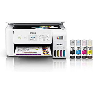 Epson EcoTank ET-2803 Wireless All-in-One Printer/Copier/Scanner, Cartridge-Free Supertank, Mobile & Voice-Activated Printing, XPI USB Printer Cable