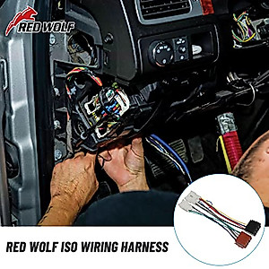 RED WOLF Radio Stereo ISO Wiring Harness Adapter Connector Replacement for Toyota Tacoma 2005-2020, RAV4 1994-2020, Subaru 2012-2019 WRX, 2018-2021 Forester Non-JBL System Plug &Play