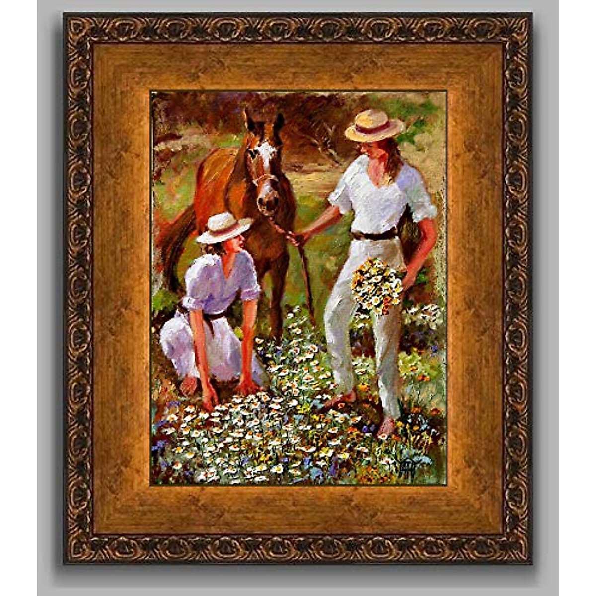 (SOLD) Sisters - female figures by internationally renown painter Yary Dluhos